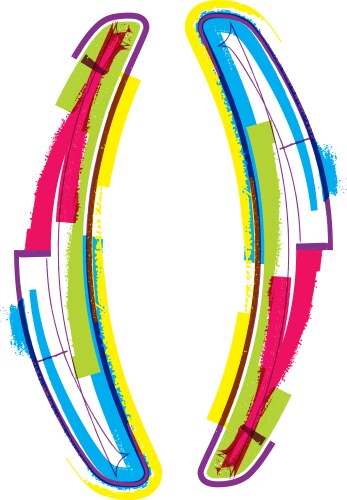 Colorful grunge font Royalty Free Vector Image