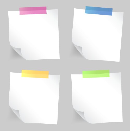 Block of paper for notes Royalty Free Vector Image