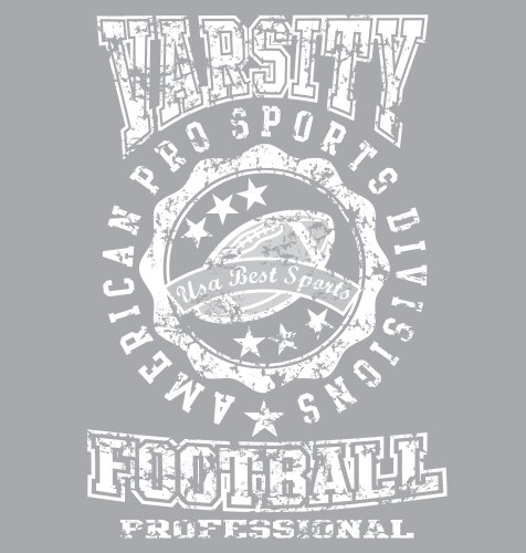 American football varsity Royalty Free Vector Image