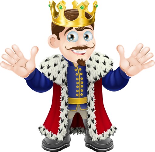King cartoon Royalty Free Vector Image - VectorStock