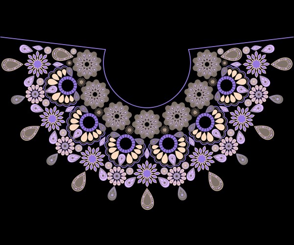 Neck line design Royalty Free Vector Image - VectorStock