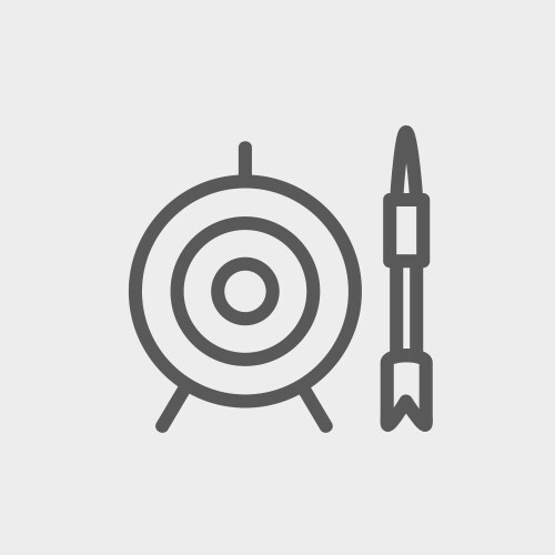 Arrow pointing and reaching the target Royalty Free Vector