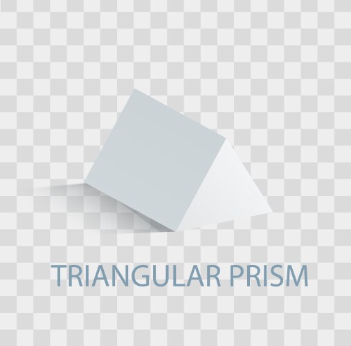 Triangular prism geometric figure in black color Vector Image