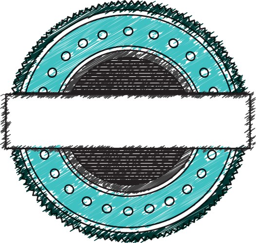 Realistic brown color heraldic circular shape Vector Image