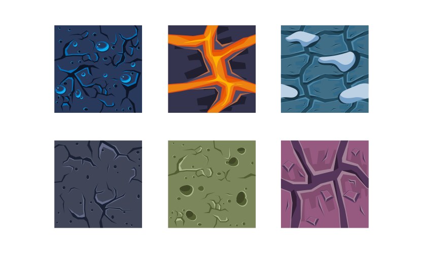 Textures for games platform set Royalty Free Vector Image