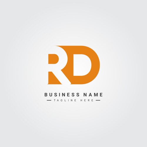 Rd minimal logo - simple business logo Royalty Free Vector