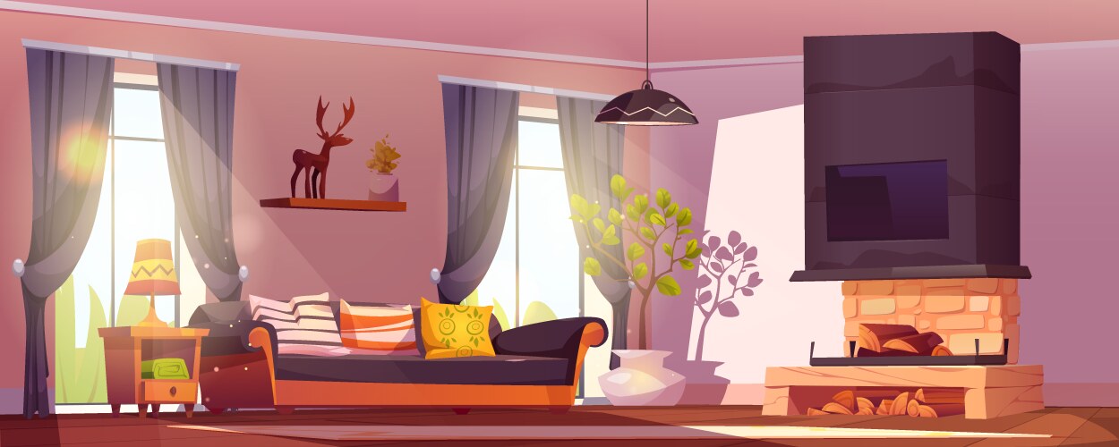 Cartoon Fireplace Vector Images (over 7,700)