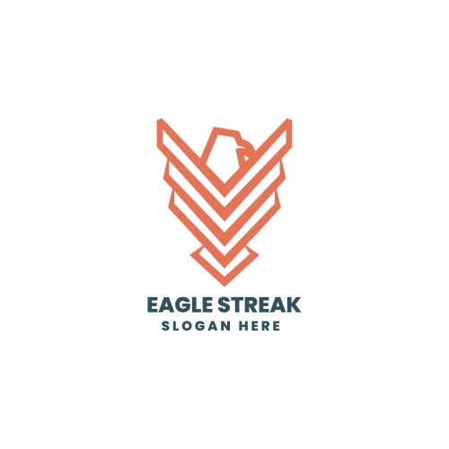 Logo falcon line art style Royalty Free Vector Image