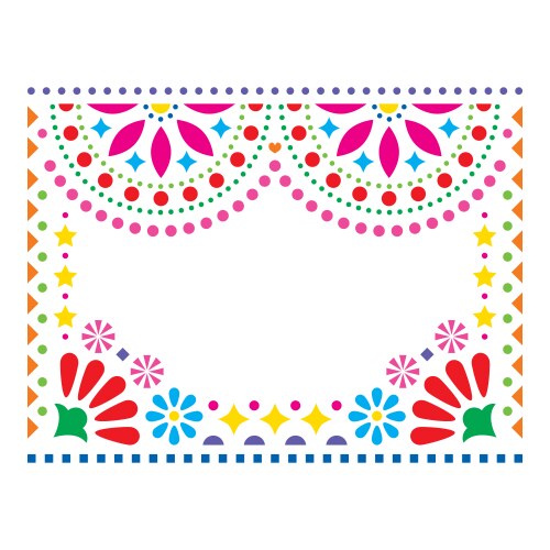 Mexican design greeting card invitation Royalty Free Vector