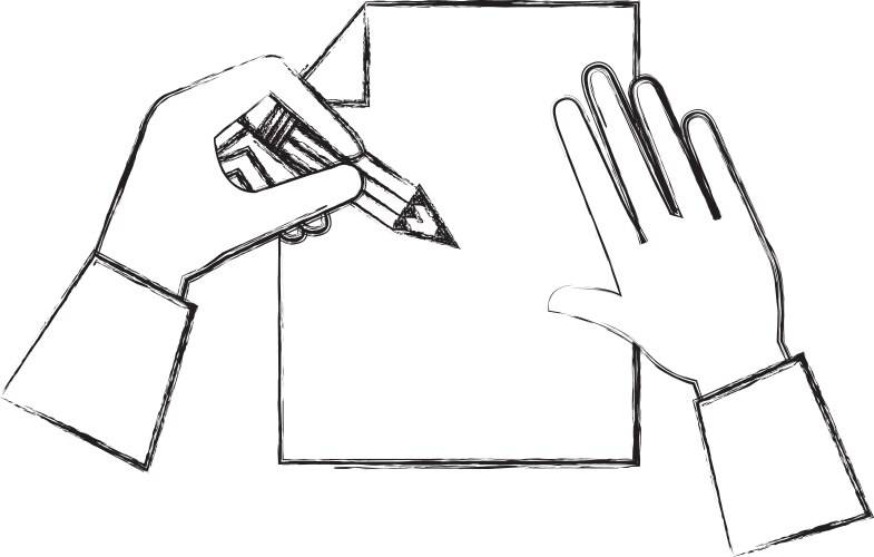 Paper document with hand write Royalty Free Vector Image