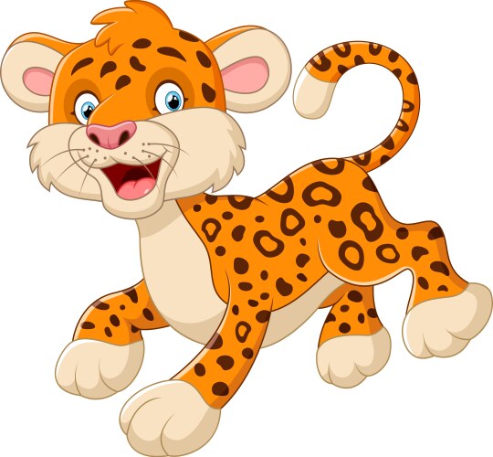 Cute cheetah cartoon Royalty Free Vector Image