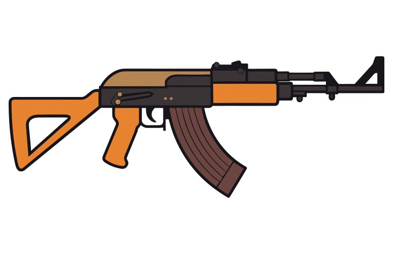 Ak47 icon kalashnikov machine gun Royalty Free Vector Image