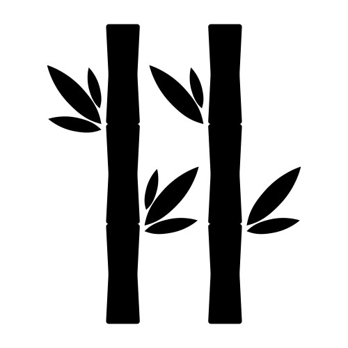 Bamboo leaf icon nature tropical symbol design Vector Image