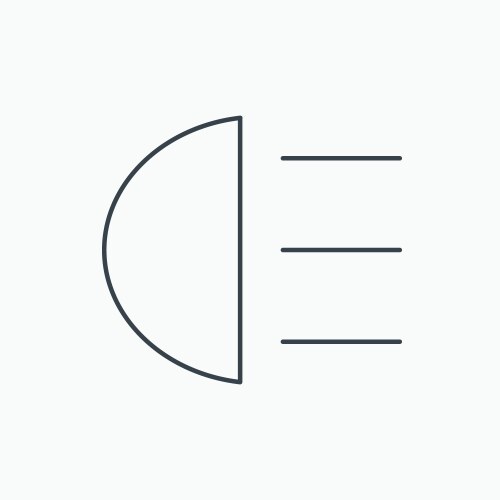 High beams icon distant light car sign Royalty Free Vector