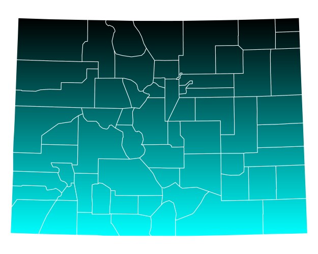 Colorado Counties Map State Vector Images (over 1,000)