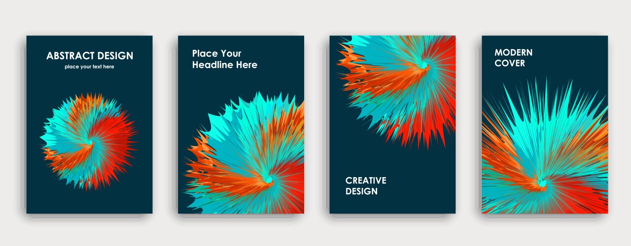 Multi-colored book cover page design creative Vector Image