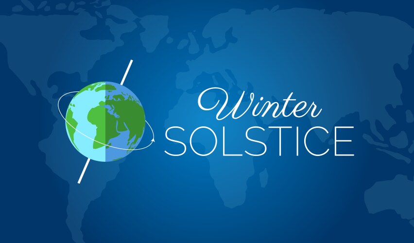 Colorful winter solstice background Royalty Free Vector