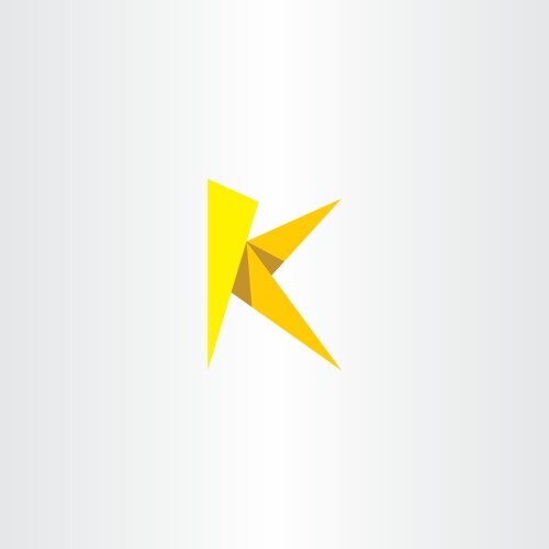 Letter k triangle icon Royalty Free Vector Image