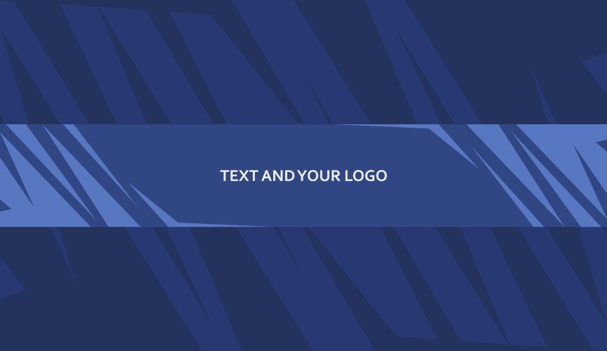 Abstract blue channel banner template Royalty Free Vector