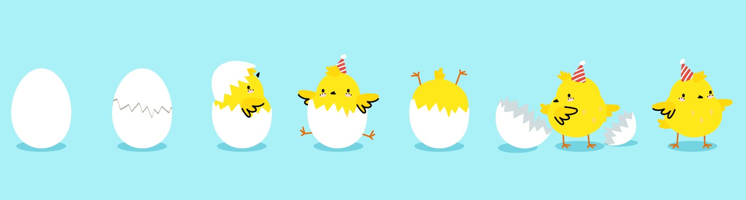 Hatching chick Royalty Free Vector Image - VectorStock