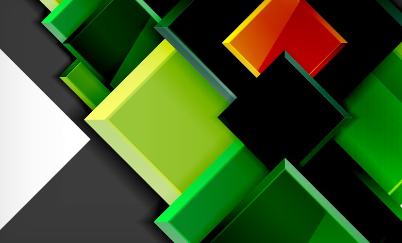 Colorful square and rectangle blocks background Vector Image