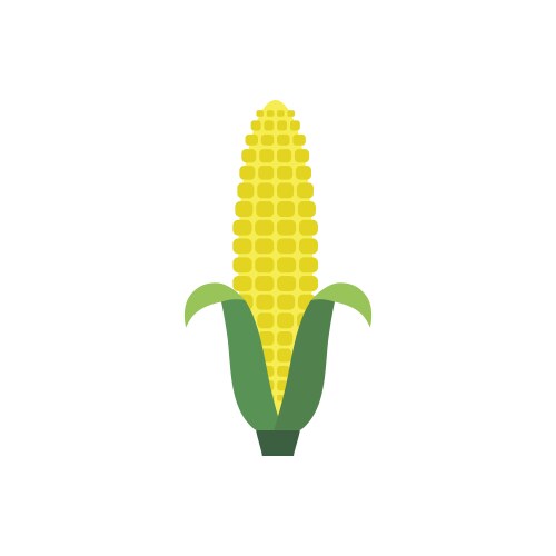 Corn icon with title Royalty Free Vector Image
