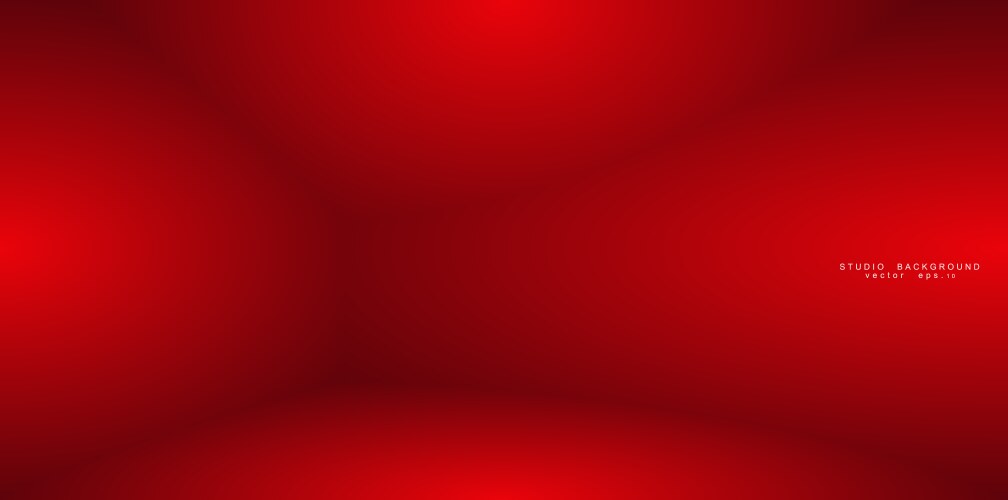 Empty red color studio room luxury background Vector Image