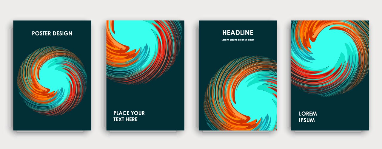 Multi-colored book cover page design creative Vector Image
