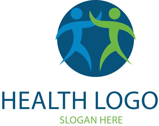Victor template luxury health logo medical Vector Image