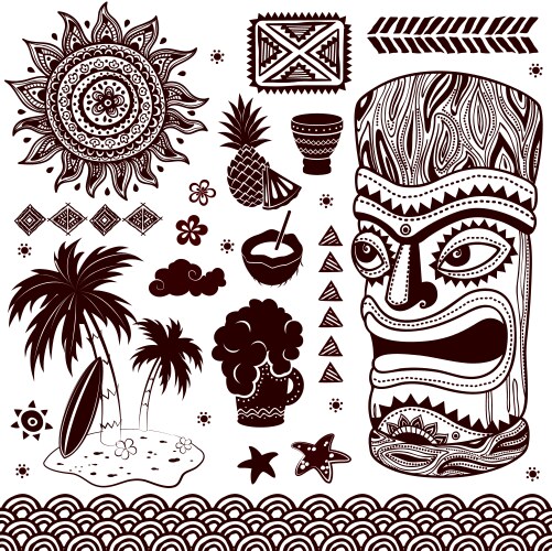 Tiki Palm Tree Vector Images (over 570)
