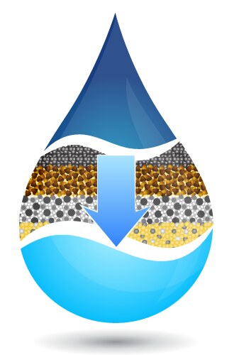 Symbol of filtration and water purification Vector Image