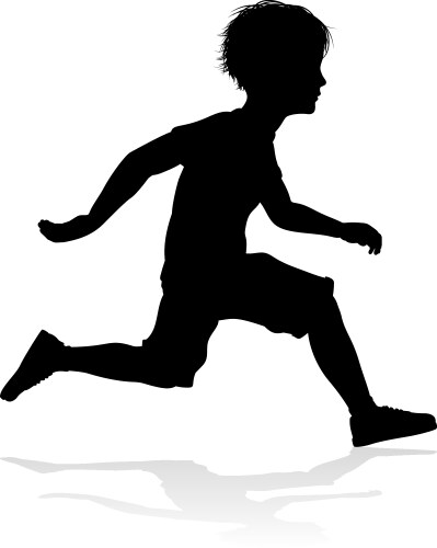 Child person silhouette Royalty Free Vector Image
