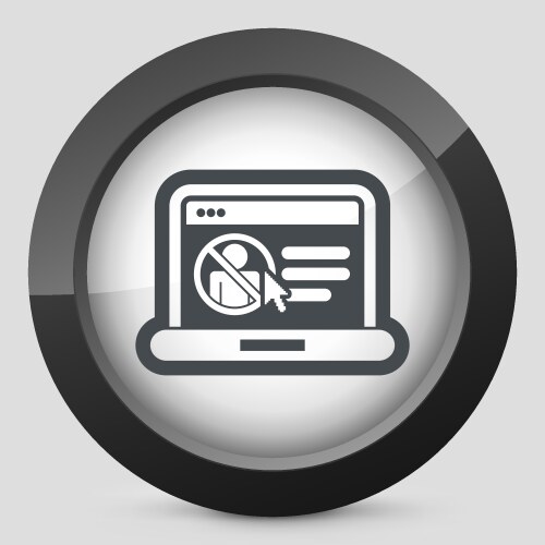 Computer access forbidden Royalty Free Vector Image