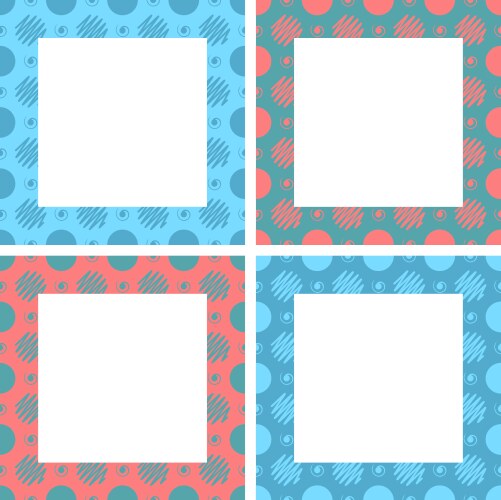 Cute frames set vintage Royalty Free Vector Image