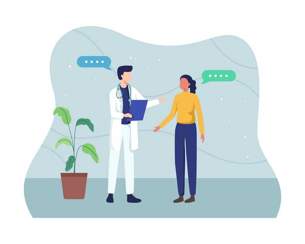 Doctors and patients medicine office staff Vector Image