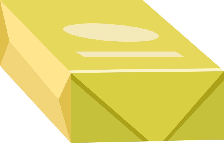 Butter package in cartoon style isolated Vector Image
