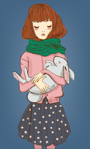 Cute hare family Royalty Free Vector Image - VectorStock