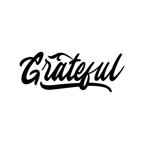 Grateful typography design image – Royalty-Free Vector | VectorStock
