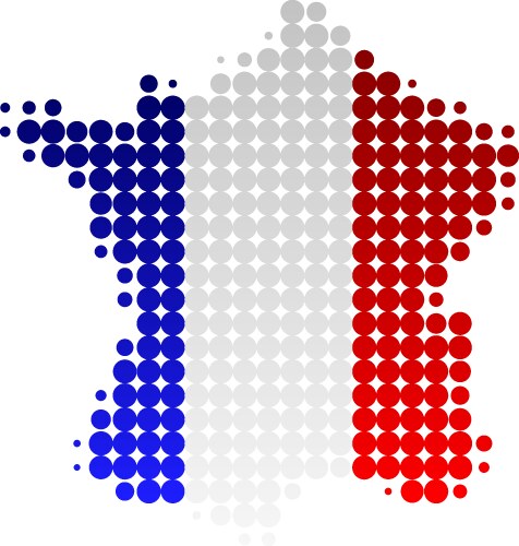 Map and flag of france Royalty Free Vector Image