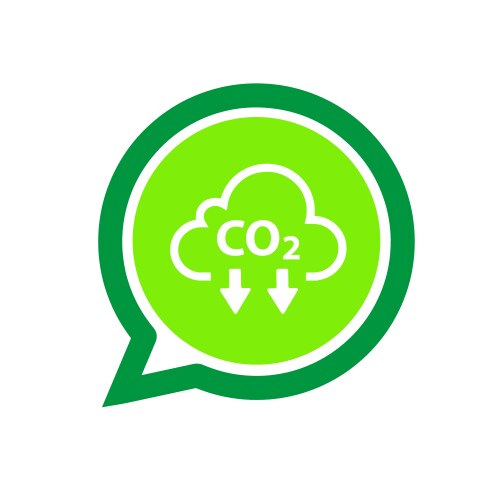 Reducing co2 emissions to stop climate change Vector Image