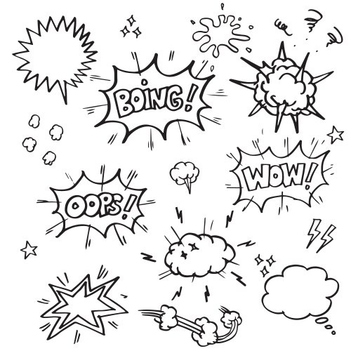 Comic bubbles set Royalty Free Vector Image - VectorStock