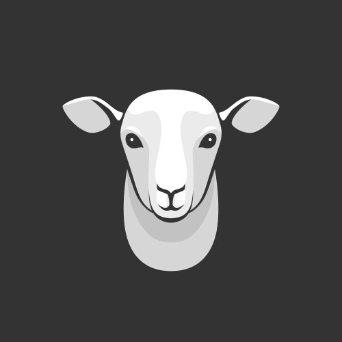 Sheep head symbol Royalty Free Vector Image - VectorStock