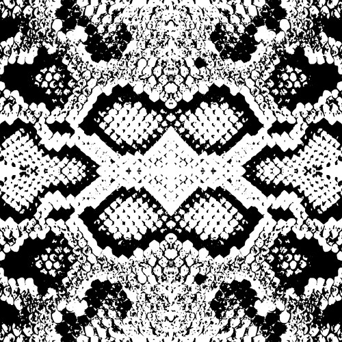 Snake skin scales texture seamless pattern black Vector Image