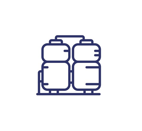 Nh3 gas tank ammonia line icon Royalty Free Vector Image