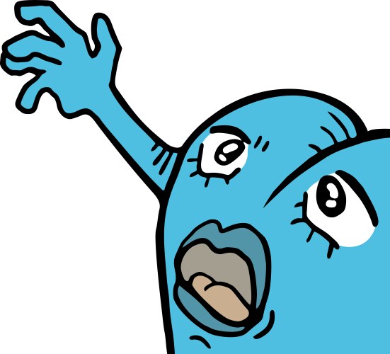 Blue puppet Royalty Free Vector Image - VectorStock