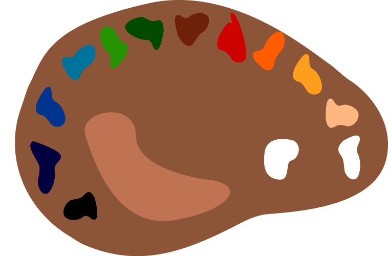 Color palette on white background Royalty Free Vector Image