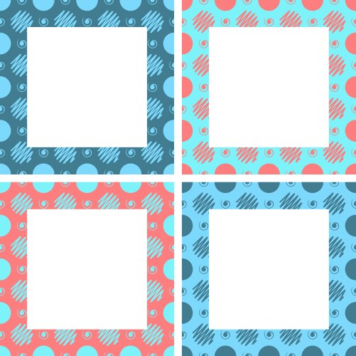 Cute frames set vintage Royalty Free Vector Image