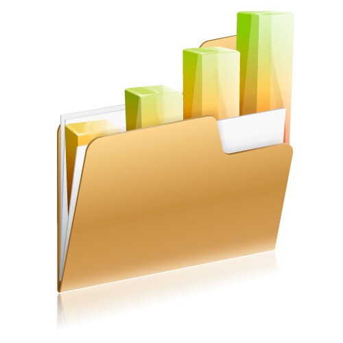 Windows 11 - style power folder icon Royalty Free Vector