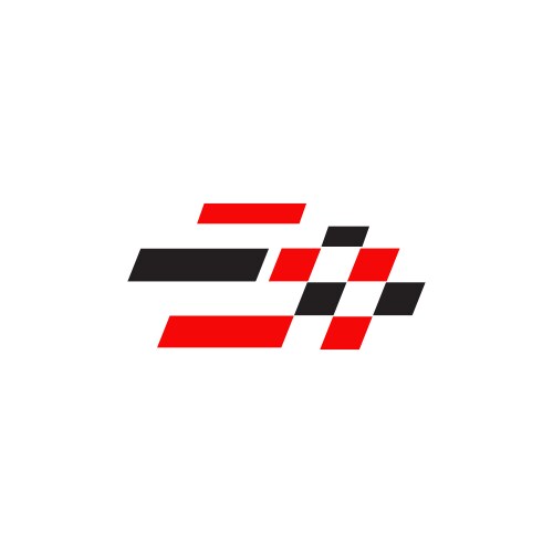 Race flag icon logo design Royalty Free Vector Image