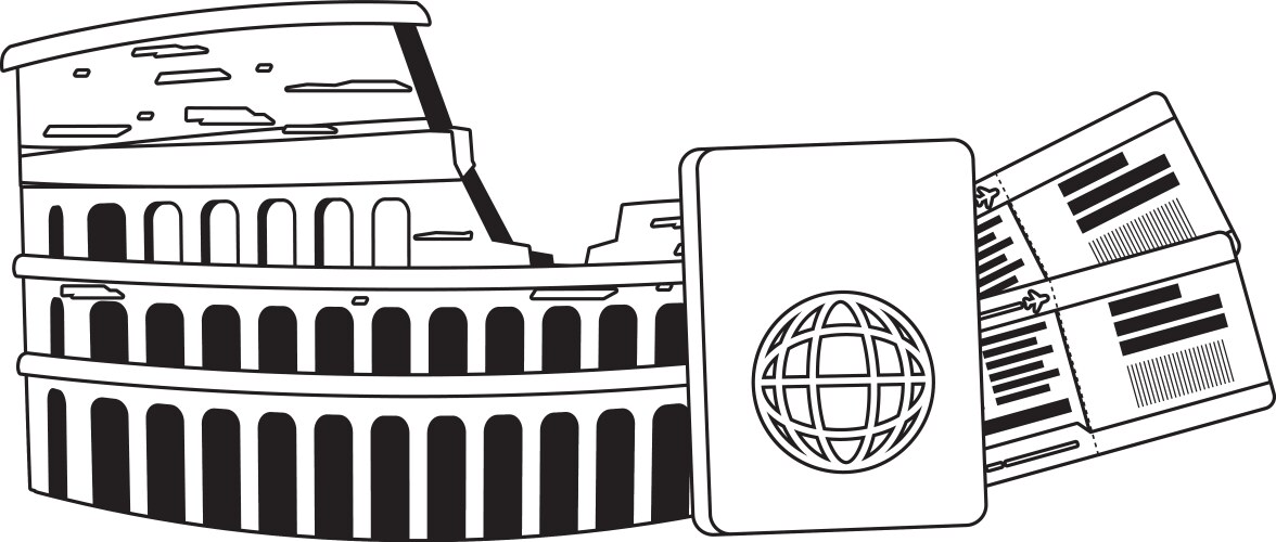 Rome coliseum design Royalty Free Vector Image